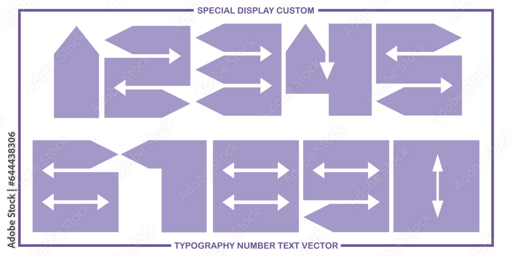 assorted digital custom vector numbers. minimum. Color gradation. Dark ...