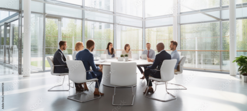 Business people in Round table discussions at Business conventions and ...