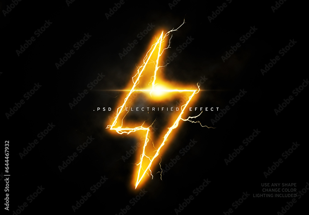 Lightning logo effect Stock Template | Adobe Stock