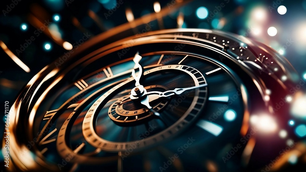 abstract artwork the concept of time swirling pattern. the concept of ...