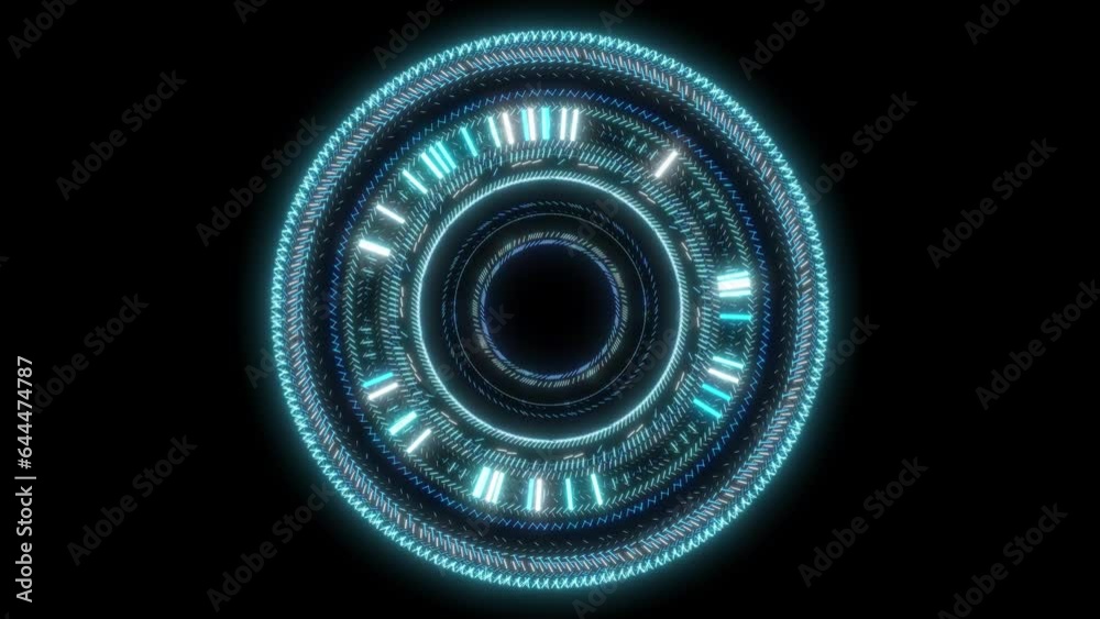 HUD Circle Animation Background. HUD Interface, High Tech Futuristic ...