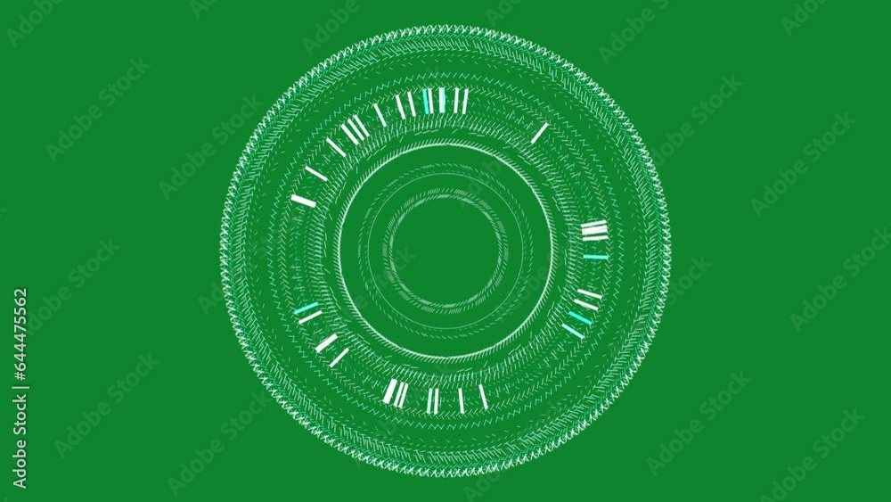 HUD Circle Animation Green Screen Background. HUD Interface, High Tech Futuristic Technology ...