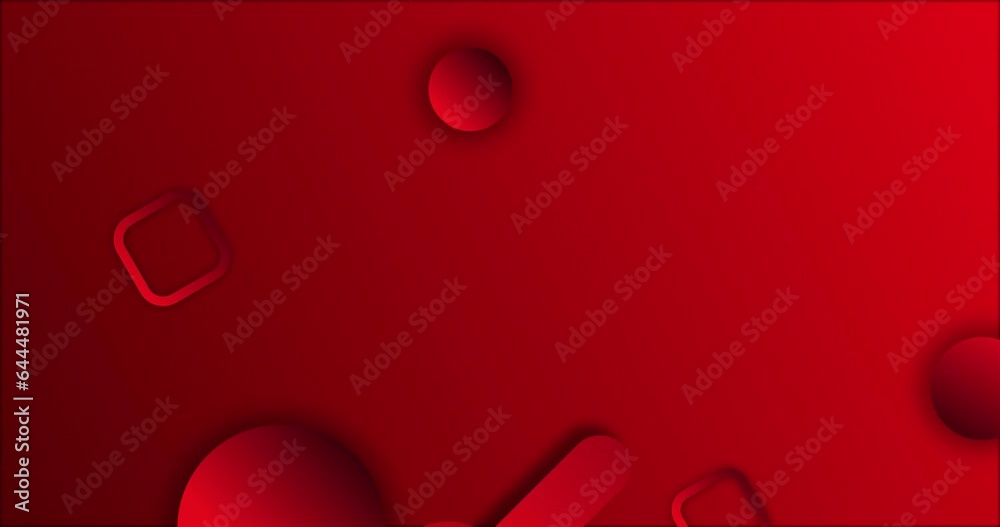 Seamless loop Assorted geometrical shapes consist of circle & lines ...