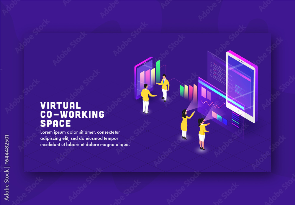 virtual Co-Working Space Concept Based Landing Page with Business ...