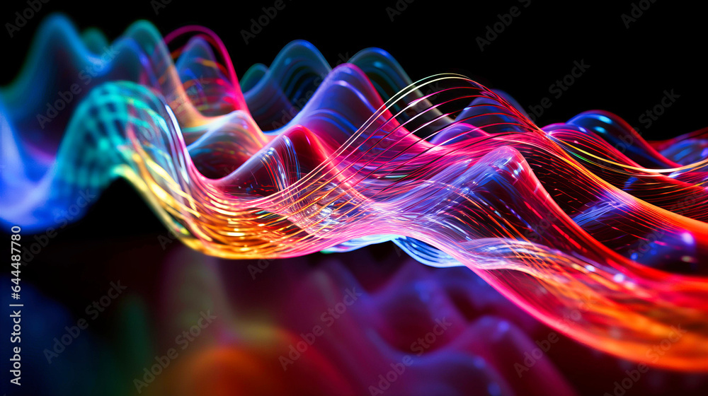 Sound waves visualized from an AI-enhanced hearing aid Stock ...