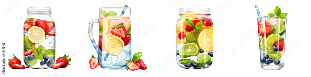 Infused Water. clipart collection, vector, icons isolated on ...