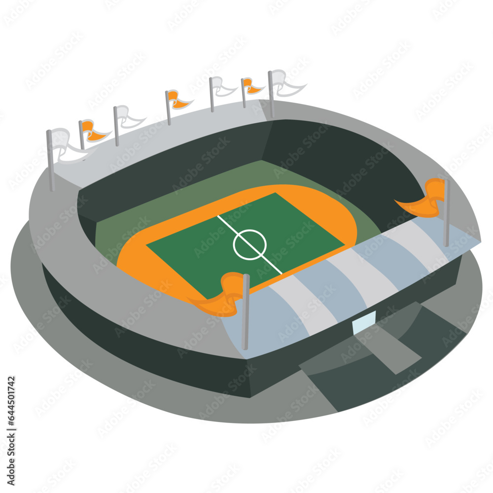 Vector large capacity stadium icon sign, Isolated large amount of ...