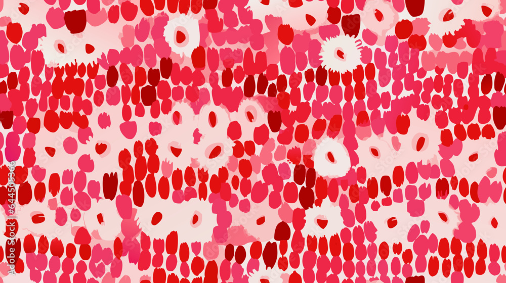 cute modern red texture seamless floral pattern,Seamless vector floral ...