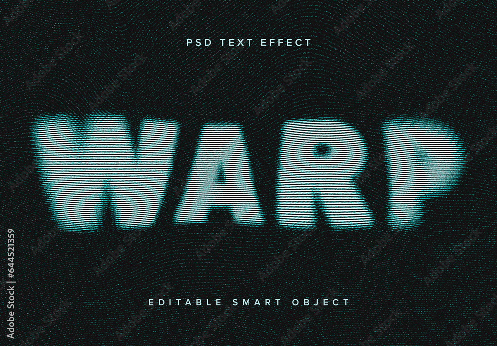 Blurred Tv Glitch Text Effect Mockup Stock Template | Adobe Stock