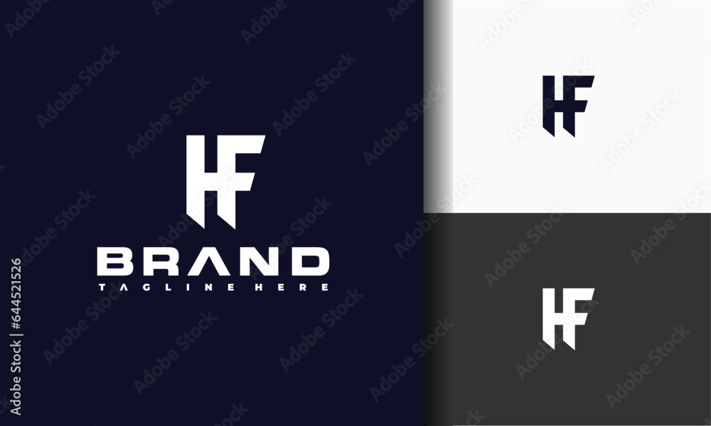 monogram letter HF logo Stock Vector | Adobe Stock