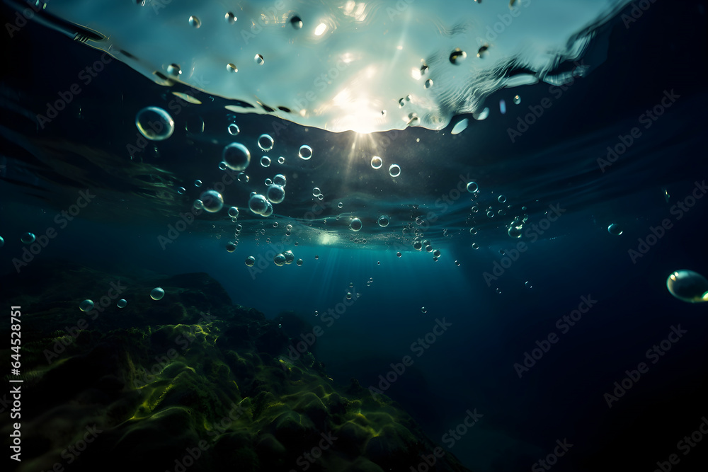 Dance of Microscopic Bubbles in the Mysterious Deep Sea Abyss Stock ...