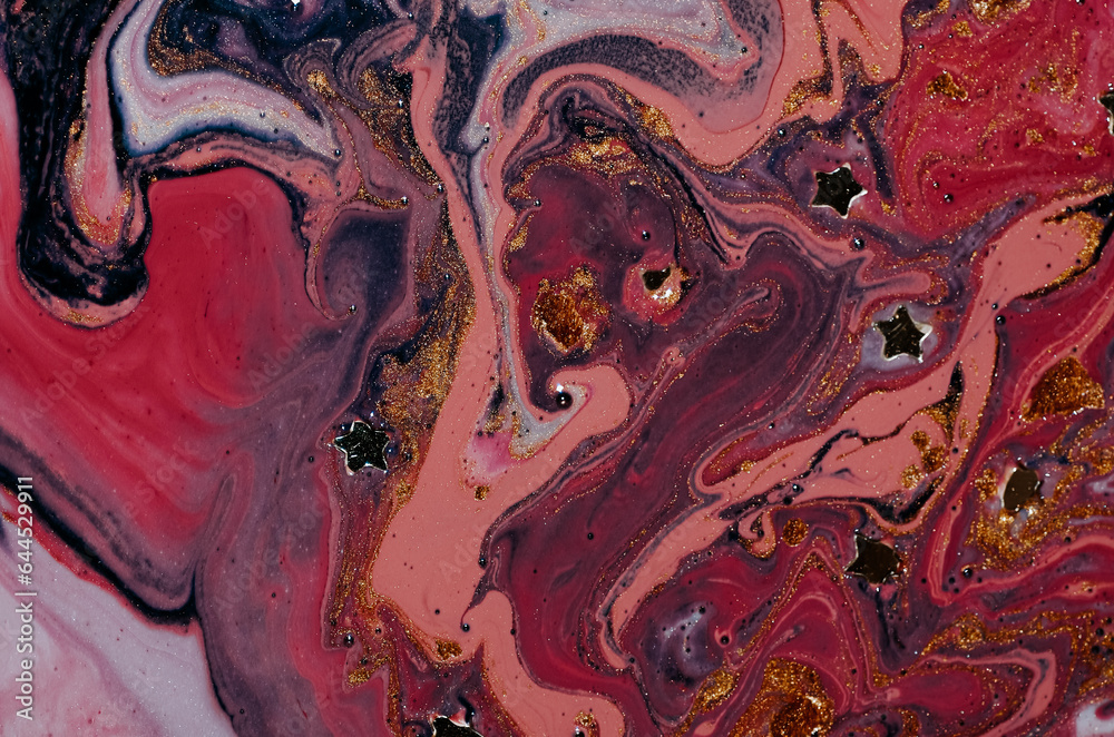 PINK SUNSET. Marble art. Similar to a rainbow, sunlight contains a full ...