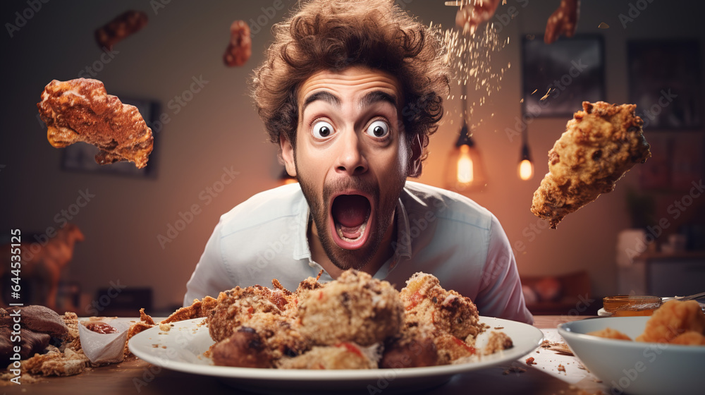 A Person with a Surprised Expression and a table full of brigadeiro ...