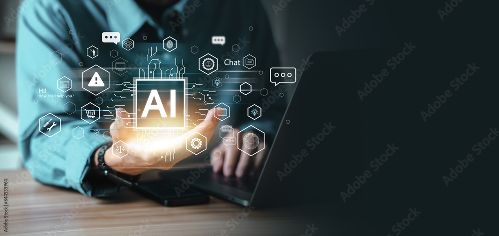 People who use computers, AI tools that are generating smart robot ...