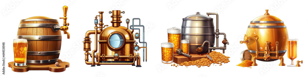 Microbrewery clipart collection, vector, icons isolated on transparent ...