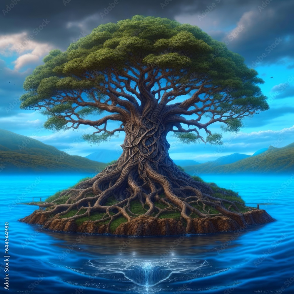 Yggdrasil illustration, in Scandinavian mythology there is a “Tree of ...