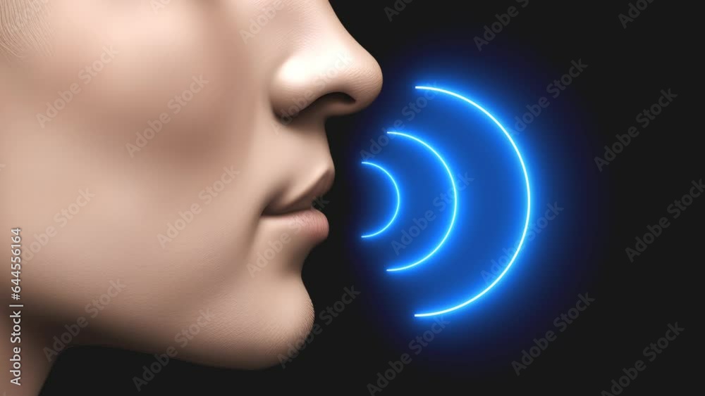 Vidéo Stock Video footage on a black background captures sound waves ...