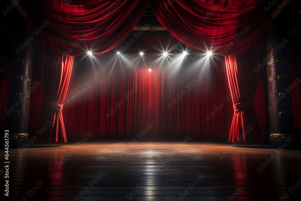 Opening Night Spectacle: Theatrical Magic Unveiled Stock Illustration ...