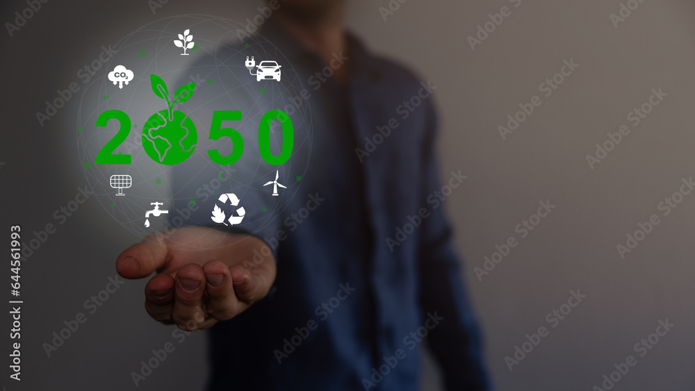 Net zero by 2050. Carbon Neutral Concepts Net Zero Emissions Goals ...