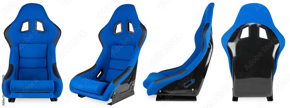 set collection of blue black carbon fiber motorsport race car tuning ...