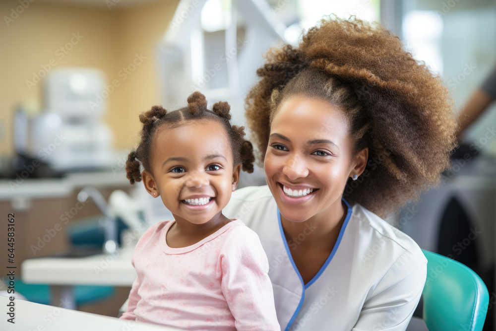 Asian female doctor examined child girl patient in hospital, modern ...