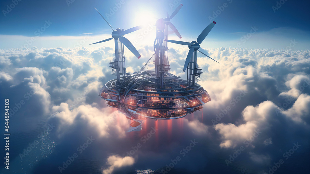 Atmospheric Energy Harvesting, Drawing Power from the Skies Stock ...