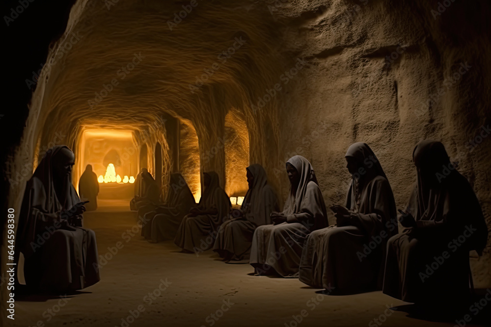 Illustration of Pharaoh's Funeral in Ancient Egypt. Stock Illustration ...