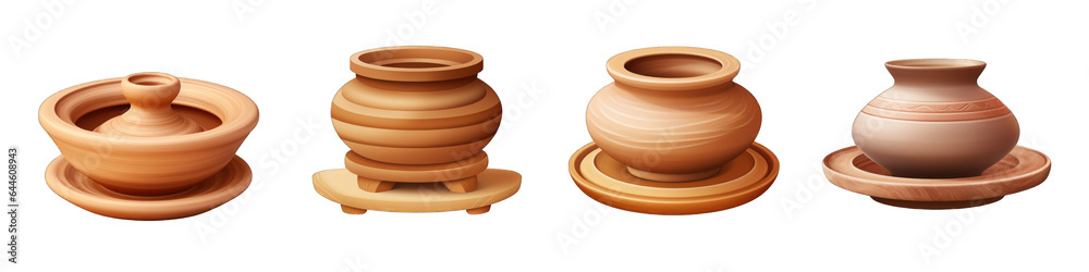 Pottery Wheel clipart collection, vector, icons isolated on transparent ...