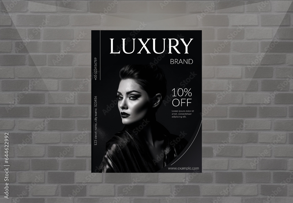 Black and White Luxury Fashion Brand Advertisement Template Stock ...