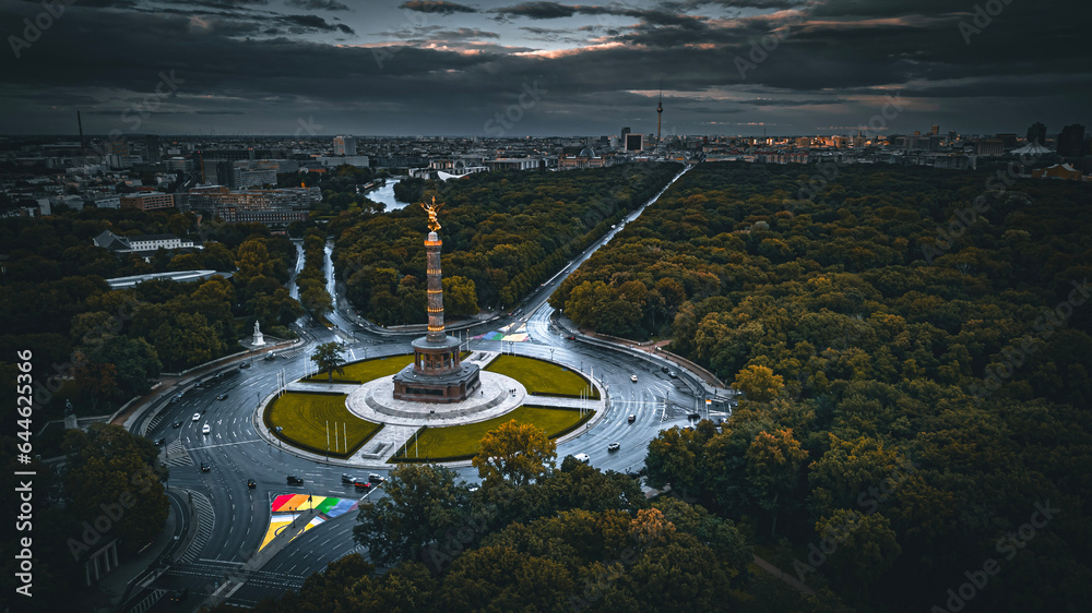 Siegessäule Goldelse Berlin Siegesdenkmal Landschaft Friedensengel ...