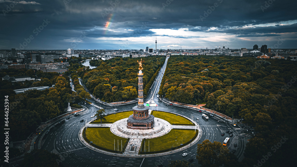Siegessäule Goldelse Berlin Siegesdenkmal Landschaft Friedensengel ...