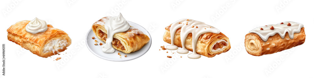 Strudel clipart collection, vector, icons isolated on transparent ...