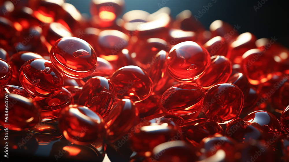 Blood,red blood cells seen under a microscope Stock Illustration ...