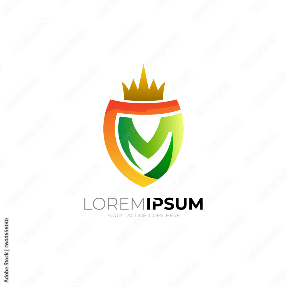 CM logo and shield icons, Shield logo with letter CM design template ...