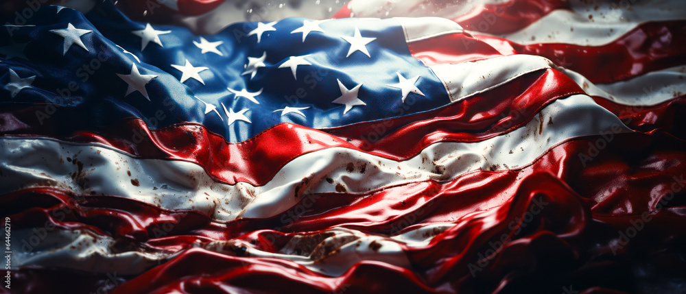 America Injustice Stains: United States Flag with Blood - Symbol of a ...