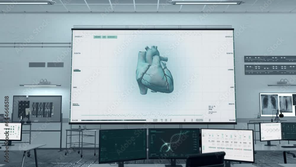 Laboratory Heart Examination Finds Clots In Artery Diagnosing Cardiac ...