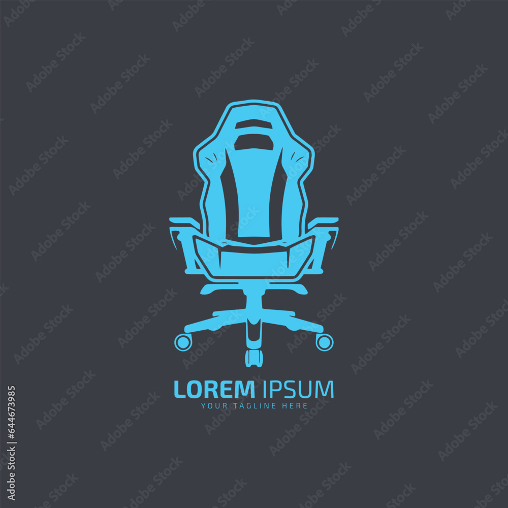 a logo of chair vector office chair icon symbol isolated on white ...