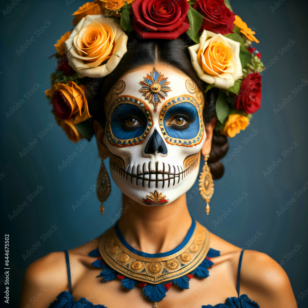 Catrina make up of Mexico's day of the dead (Catrina en el día de ...