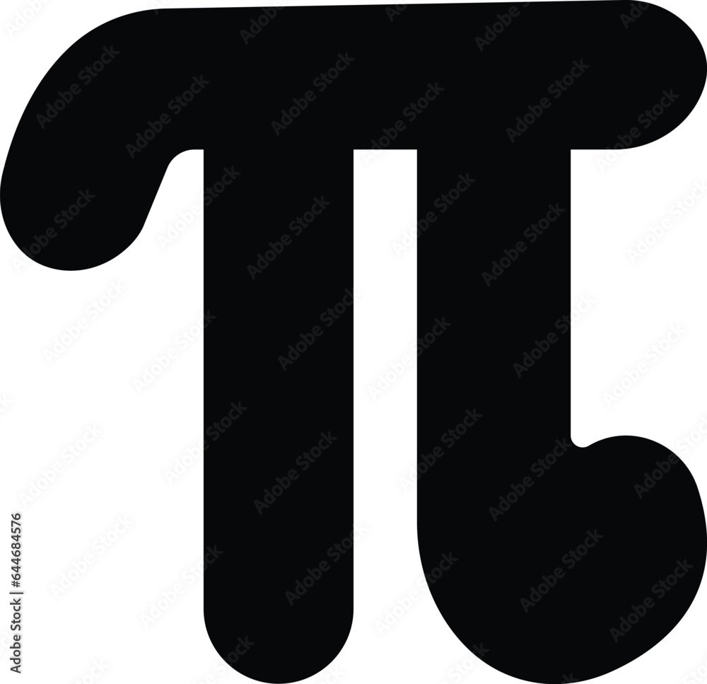 pi Greek letter icon. Pi mathematical symbol, geometry formula icon ...