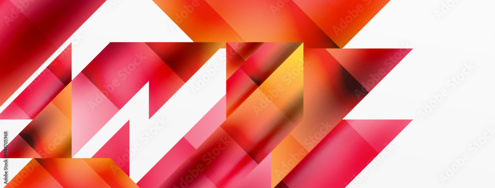 Captivating vector abstraction. Triangles interlock in mesmerizing ...