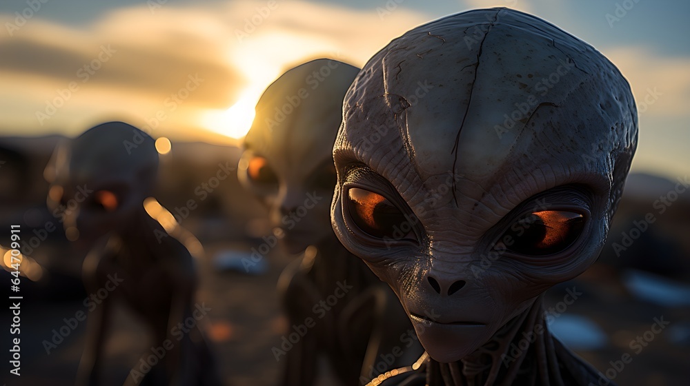 Extraterrestrial Enigma: Unraveling the Mystique of Alien Beings Stock ...