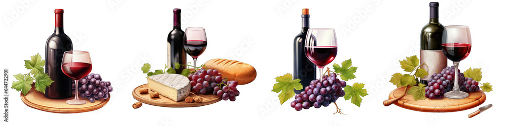 Wine and Dine clipart collection, vector, icons isolated on transparent ...