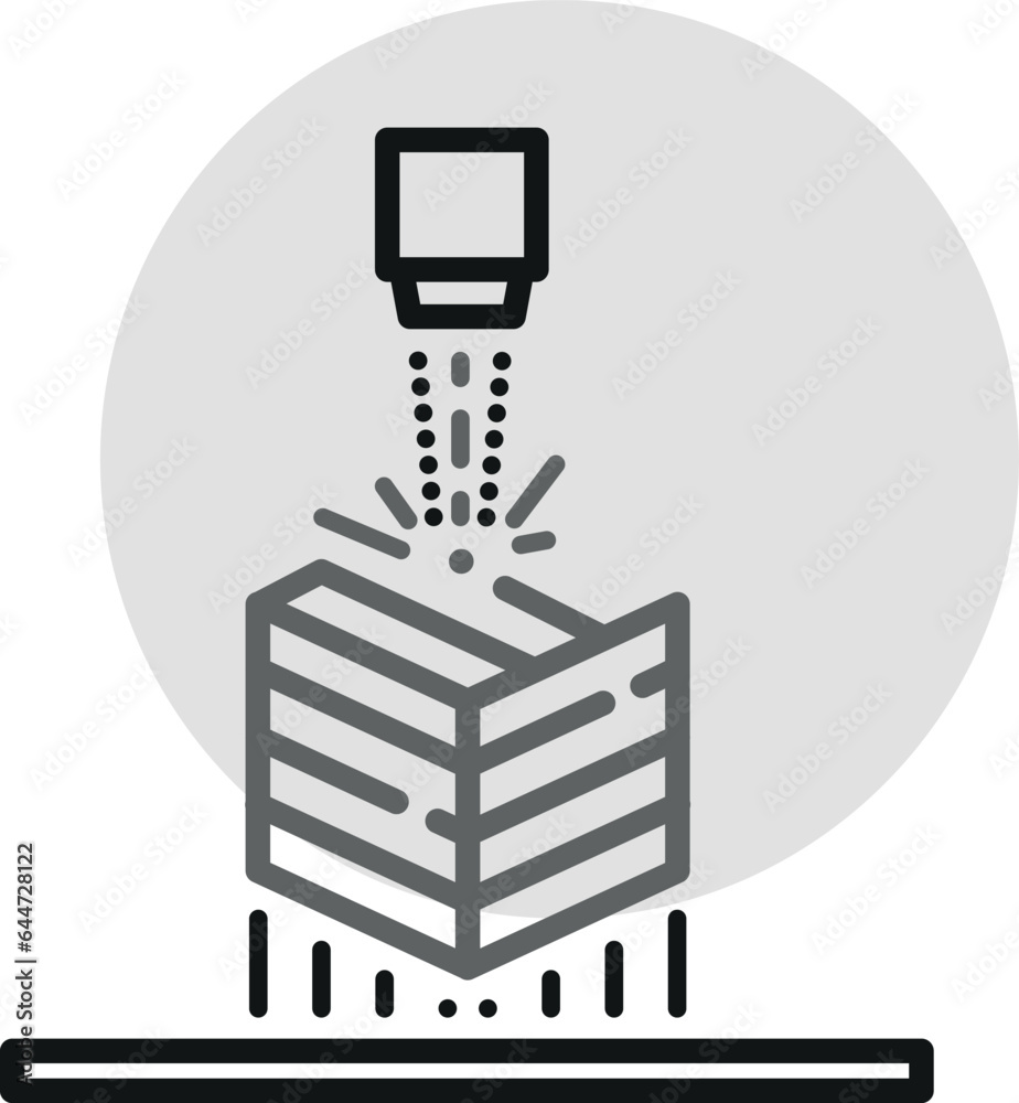 Symbol 3d-Druck Additive Fertigung Laserauftragsschweißen Direct Energy ...