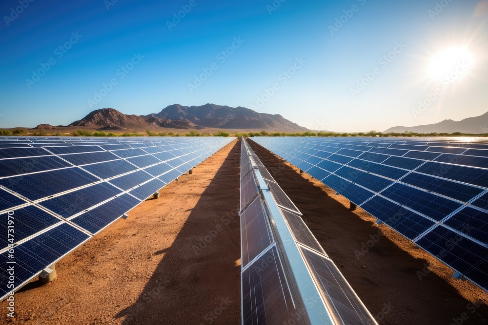 Generative ai arrays of solar panels are storing energy from the sun as ...