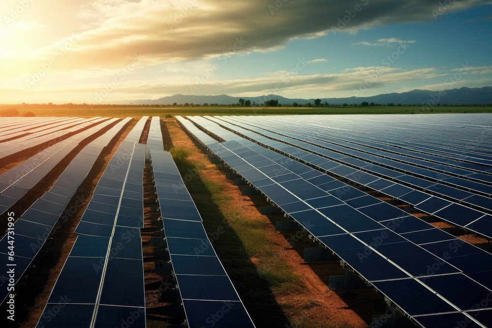 Generative ai arrays of solar panels are storing energy from the sun as ...