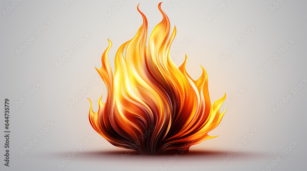 Dynamic and Intense Fire Render with Flames Stock Photo | Adobe Stock