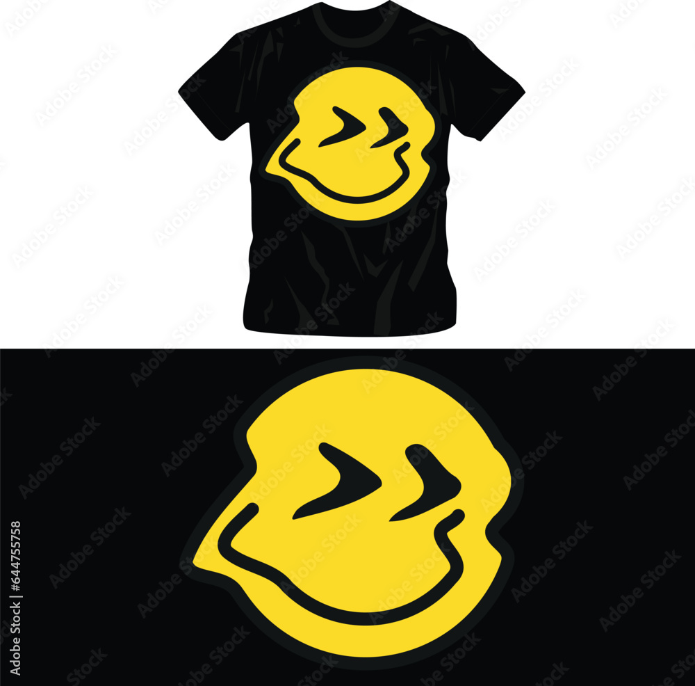 distorted happy faces cartoon emojis faces vectors shirt design ...