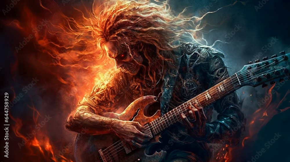 Satanic Overture. Demon's Serenade . Hellfire Hymn. AI Generated Stock ...