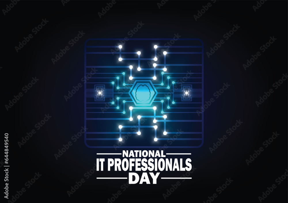 National It Professionals Day. Vector illustration. Suitable for ...