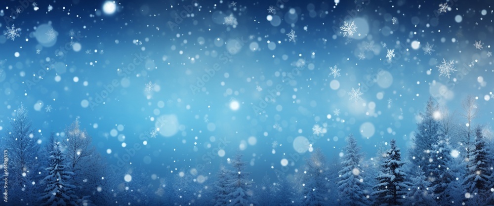 Christmas banner, Christmas background with Xmas tree and sparkle bokeh ...